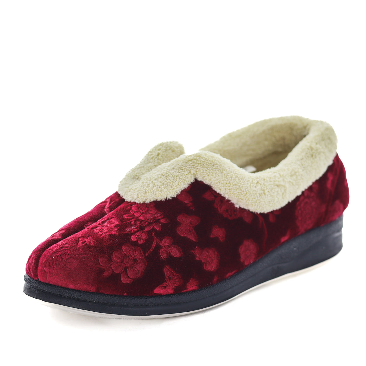 Eriana Slippers - Red Embossed – Panda Slippers au